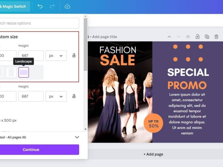 Create Landscape Documents In Canva: How To Make A Document Landscape ...